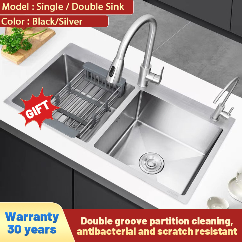 Stainless Steel Silver & Black Kitchen Sink Thickness 3MM Advanced ...
