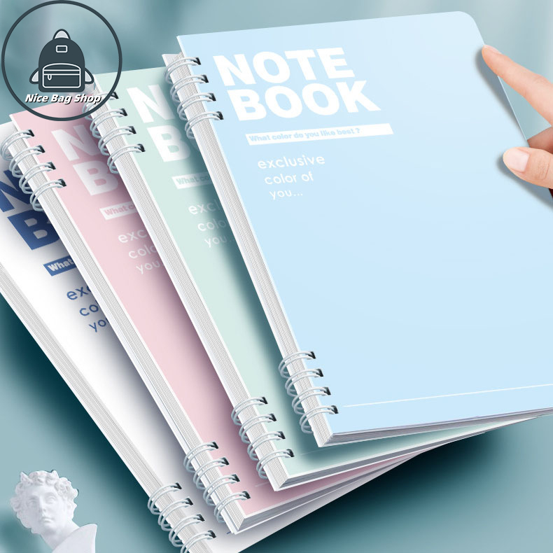 4-pack A5 spiral spring notebooks, beautiful notebooks, 60 sheets ...