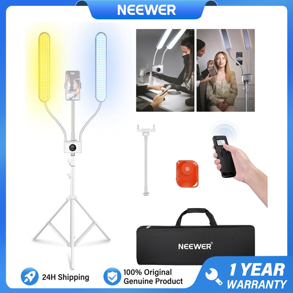 NEEWER BH40B Double Arm LED Light with 2.4G Remote & Stand Kit | Shopee ...