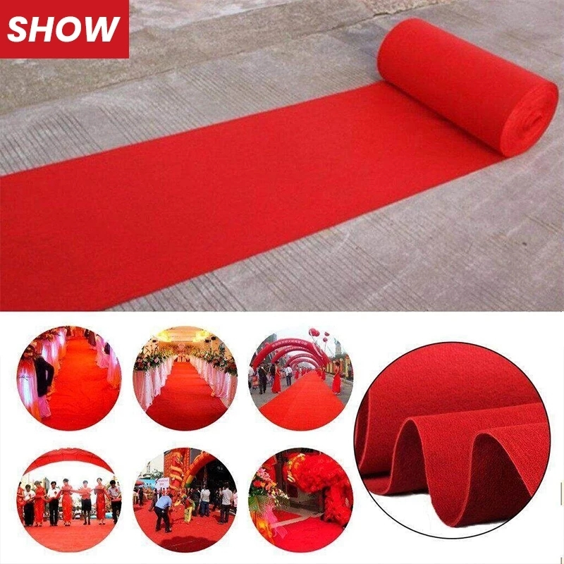 【Ready Stock】1.5M*10M - 1.5 Meter Wide Red Event Carpet Aisle Runner ...