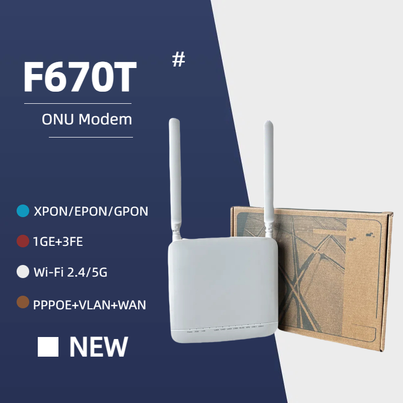 Dual Band 5G F670T ONT/ONU EPON/GPON/XPON OpenLine English Firmware 4GE ...