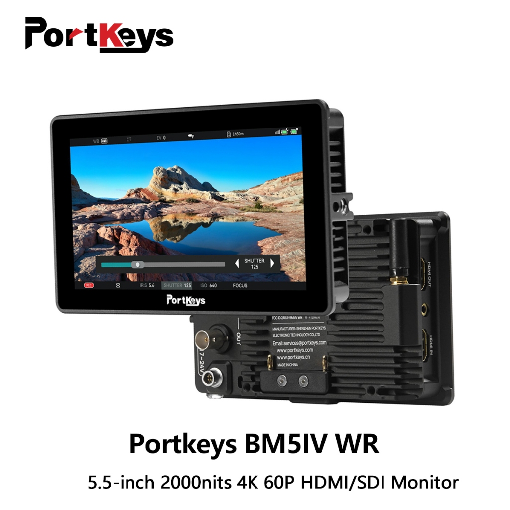 Portkeys BM5IV BM5IV WR 5.5” 2000nits 4K 60P HDMI-compatible 3G-SDI ...