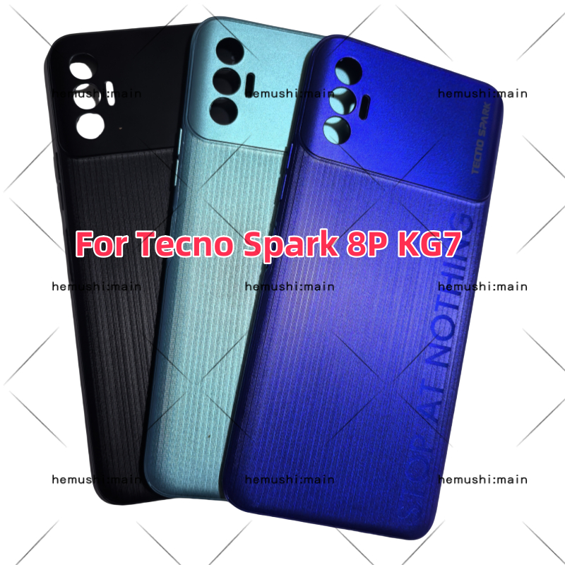 Back Battery Cover Glass Housing For Tecno Spark 8P KG7 Rear Housing ...
