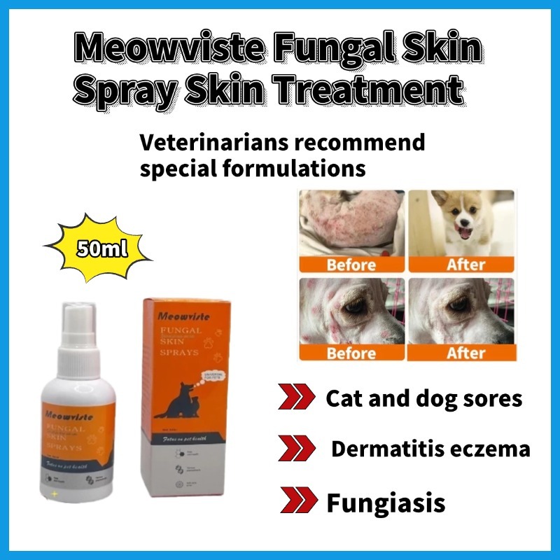 Antifungal Pipot Skin Spray for Dogs and Cats -Meowviste Fungal Skin ...