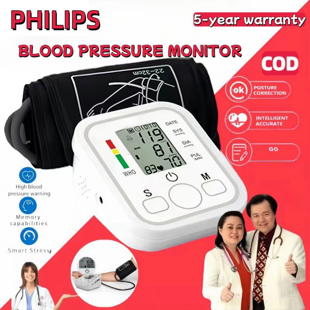 PHILIPS Electronic Digital Automatic Arm Blood Pressure Monitor BP ...