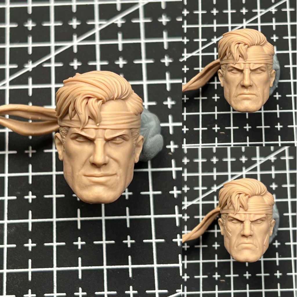 Unpainted 1/12 Scale The Punisher Jim Lee Head Carved Model Fit For 6 inches SHF MEZCO McFarlane ...