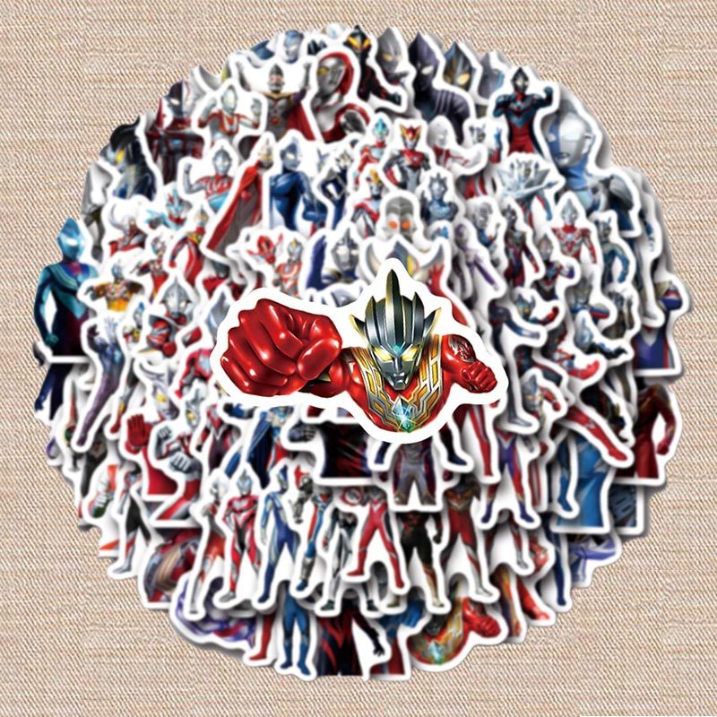 100pcs Cartoon Ultraman Sticker DIY Laptop Guitar Luggage Phone ...