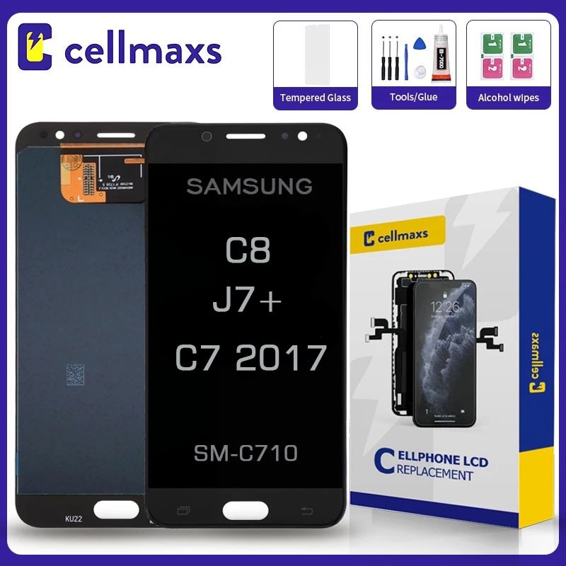 For SAMSUNG Galaxy J7+ J7 Plus C8 C7 2017 SM-C710 C710 LCD Touch Screen ...