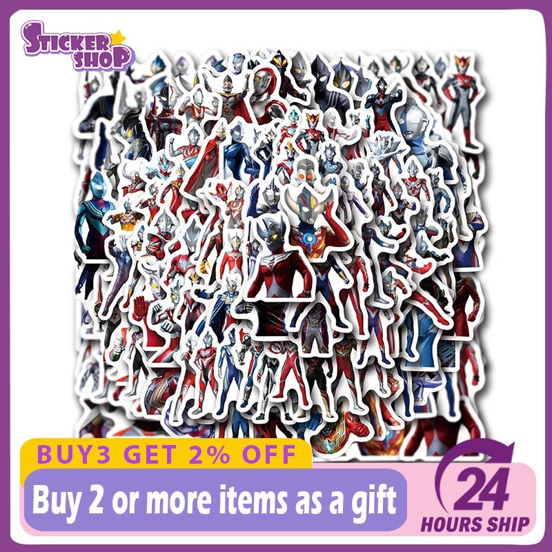 100pcs Cartoon Ultraman kids Sticker DIY Mobile Phone Case Laptop Boy ...