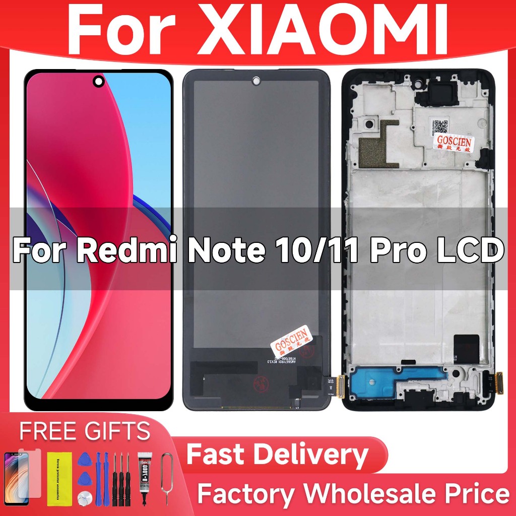 Amoled For Xiaomi Redmi Note 10 Pro Max M2101K6G M2101K6R LCD Display Touch Screen Digitizer ...