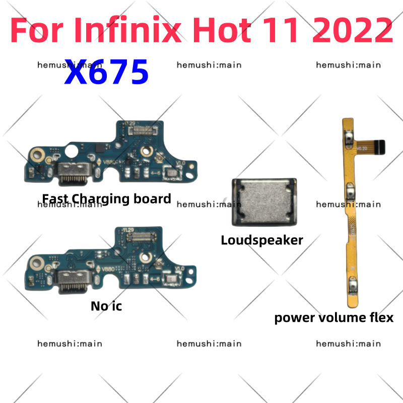 For Infinix Hot 11 2022 X675 Power Volume Flex Button Switch USB ...