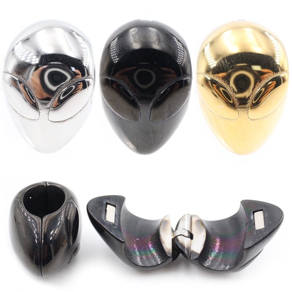 Alisouy 1PC Punk Stainless Steel Alien Face Hinged Ear Weights Expander ...