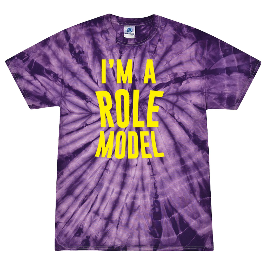Men's Purple Bayley I'm A Role Model Tie-Dye T-Shirt | Shopee Philippines