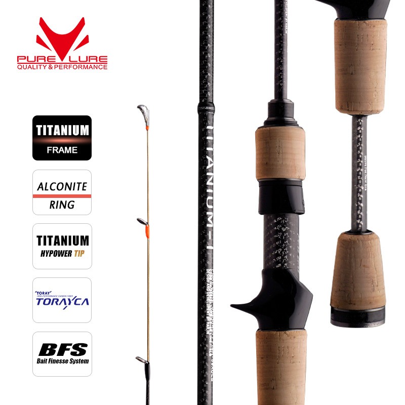 PURELURE TITANIUM-T XUL BFS Rod 0.5-6g Bait Weight 5FT 6FT Perch Trout ...