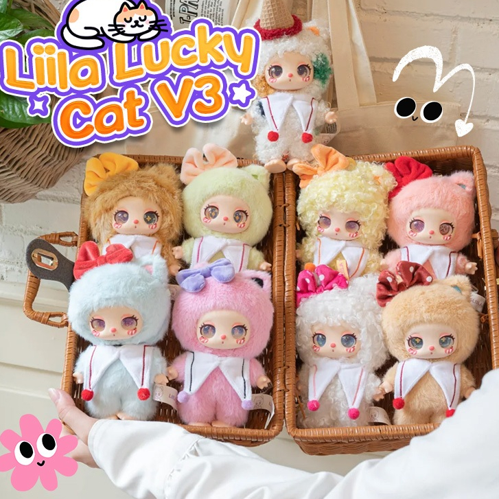 Lila Lucky Cat V3 | Liila Plush Blind Box 100% Original Cute Random Box ...