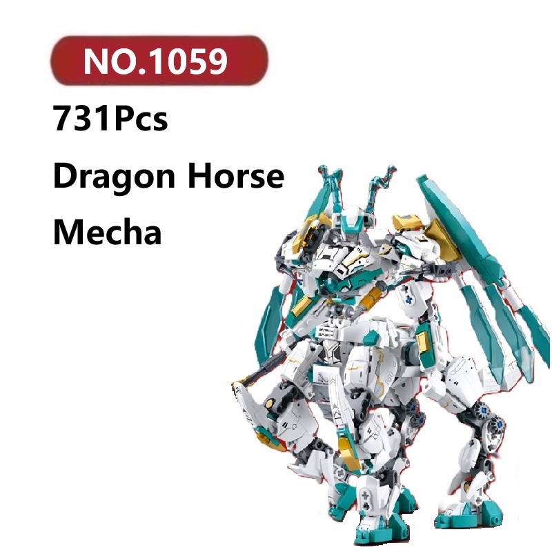 Dragon Horse Mecha Building Blocks 731 Pcs Sluban Mecha Bricks Toy Set ...