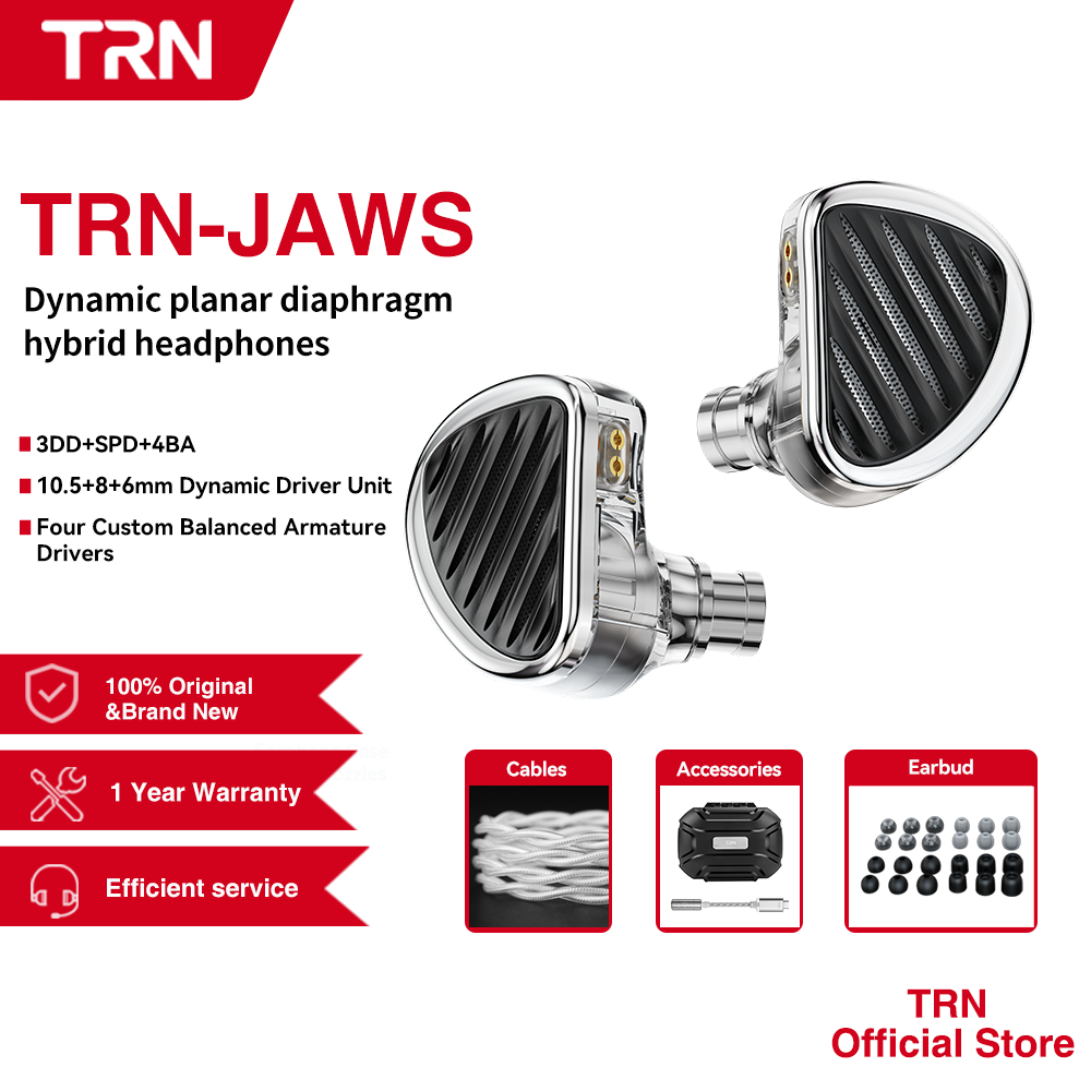 TRN JAWS Earphones In-Ear Earphones Earbuds Earphone Flagship Headset ...