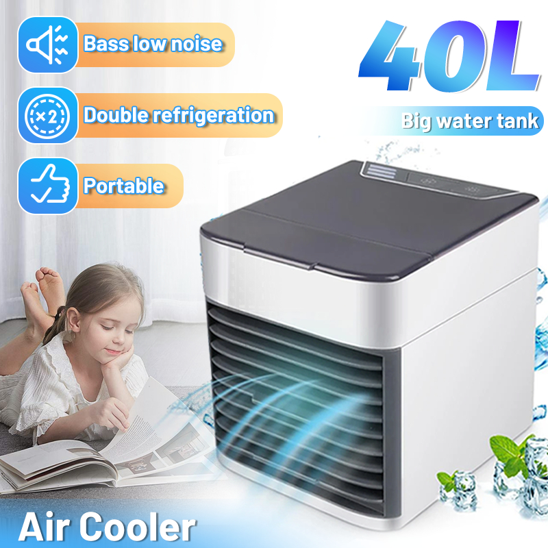 Portable Mini Desktop Air Conditioner USB Small Fan Cooling Humidifier ...
