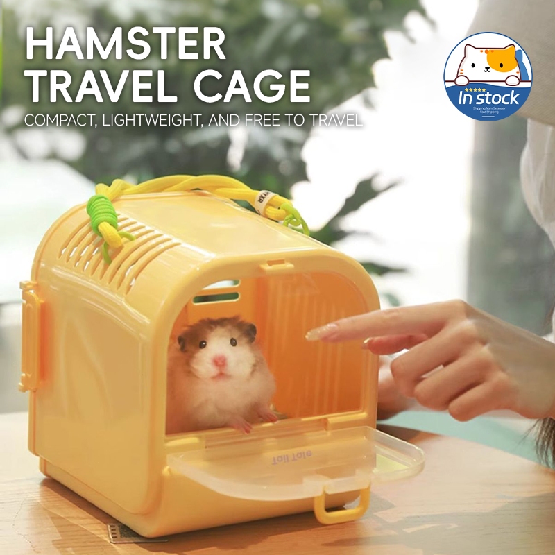 Stylish Hamster Travel Cage | Compact & Lightweight, Spacious Comfort ...