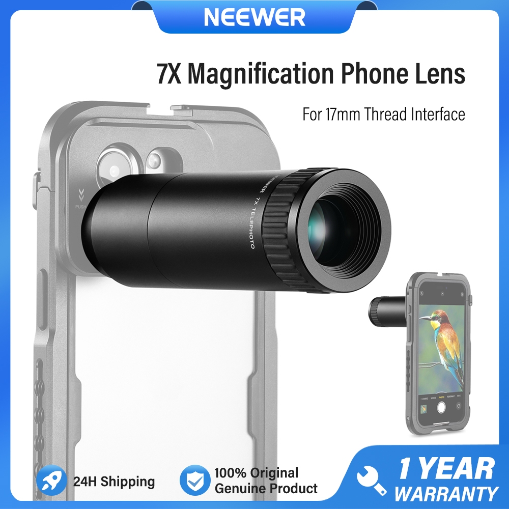 NEEWER HD Telephoto Lens Only for 17mm Thread Backplate, 7X ...