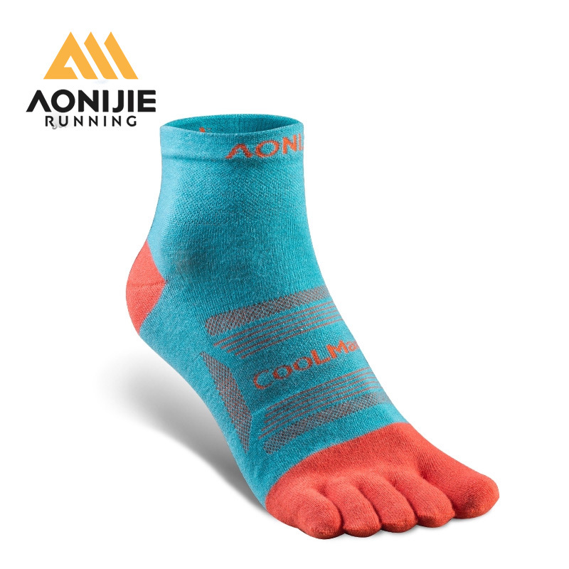 Aonijie Running Marathon Socks Quarter Athletic Five Toe For Sport Race ...