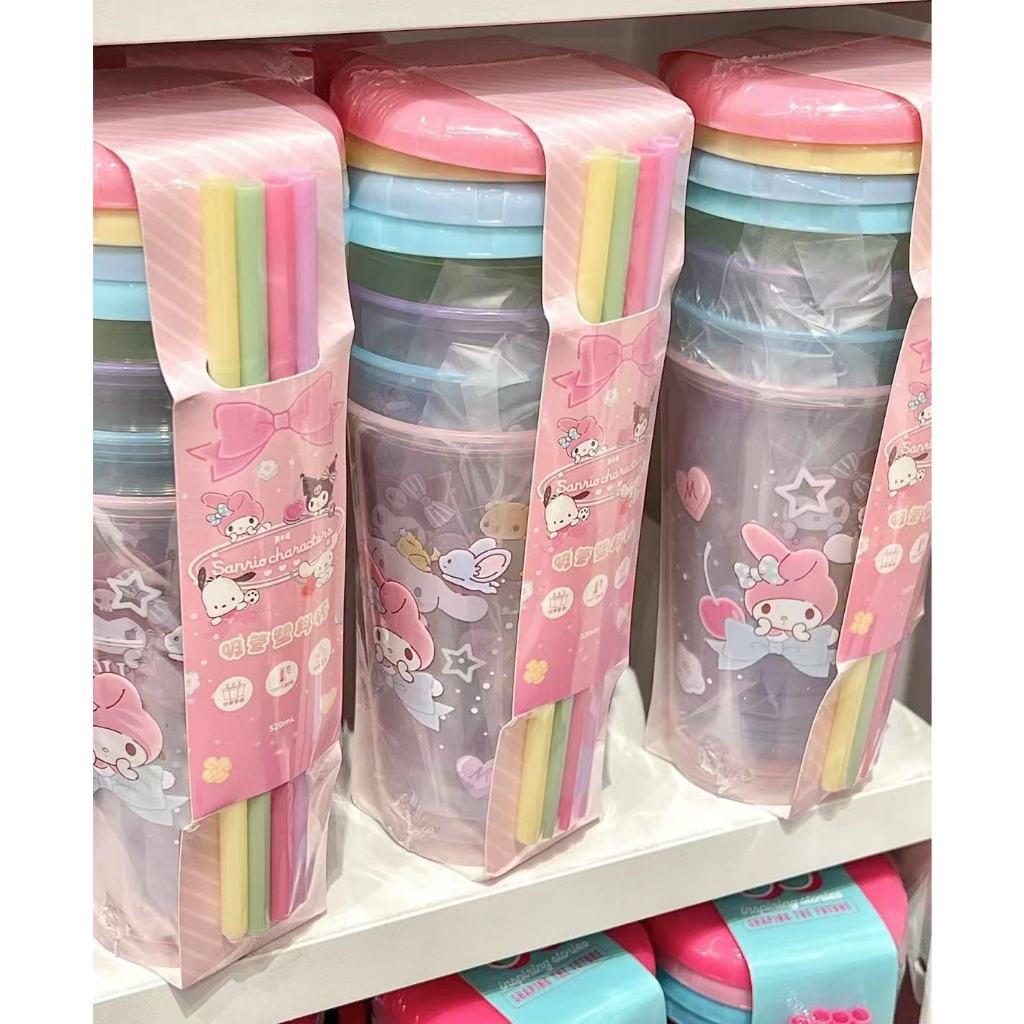 Miniso Sanrio characters water cup 4 pieces set | Shopee Philippines