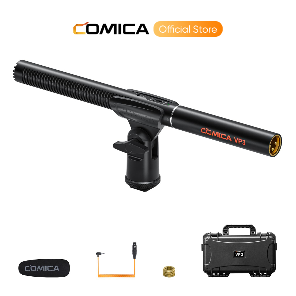 Comica VP3 Cardioid Condenser XLR Shotgun Microphone, On-Camera ...