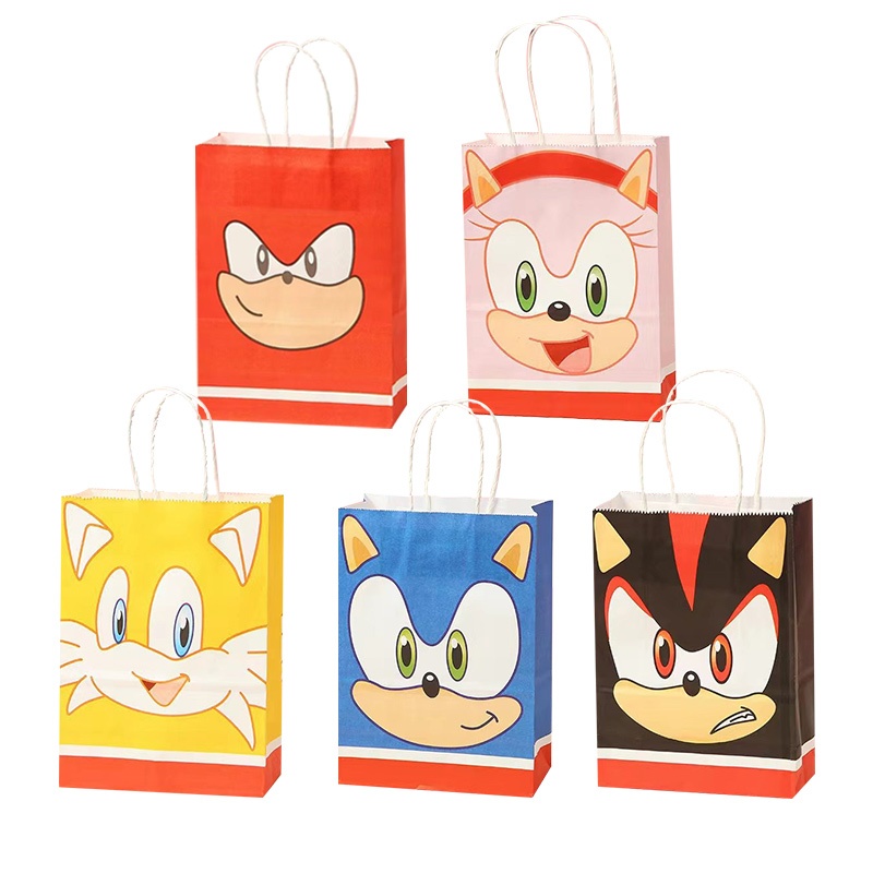 Sonic The Hedgehog Paper Bags Kids Gift Cookies Candy Packaging Bags ...