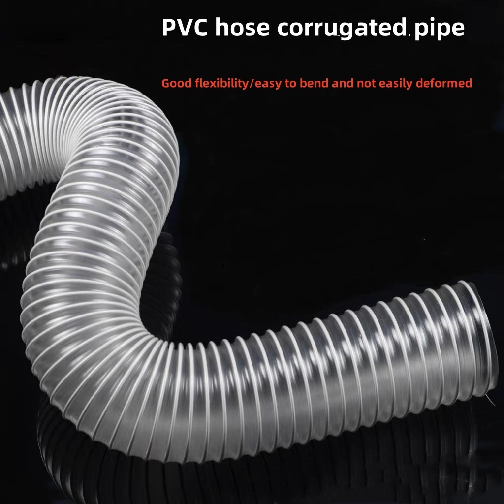 PVC vacuum hose, woodworking industrial air duct, plastic transparent ...