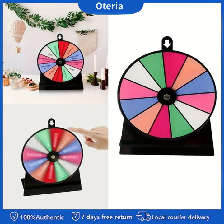 Tabletop Prize Turntable,Lucky Draw Roulette Wheel,Fortune Wheel for ...
