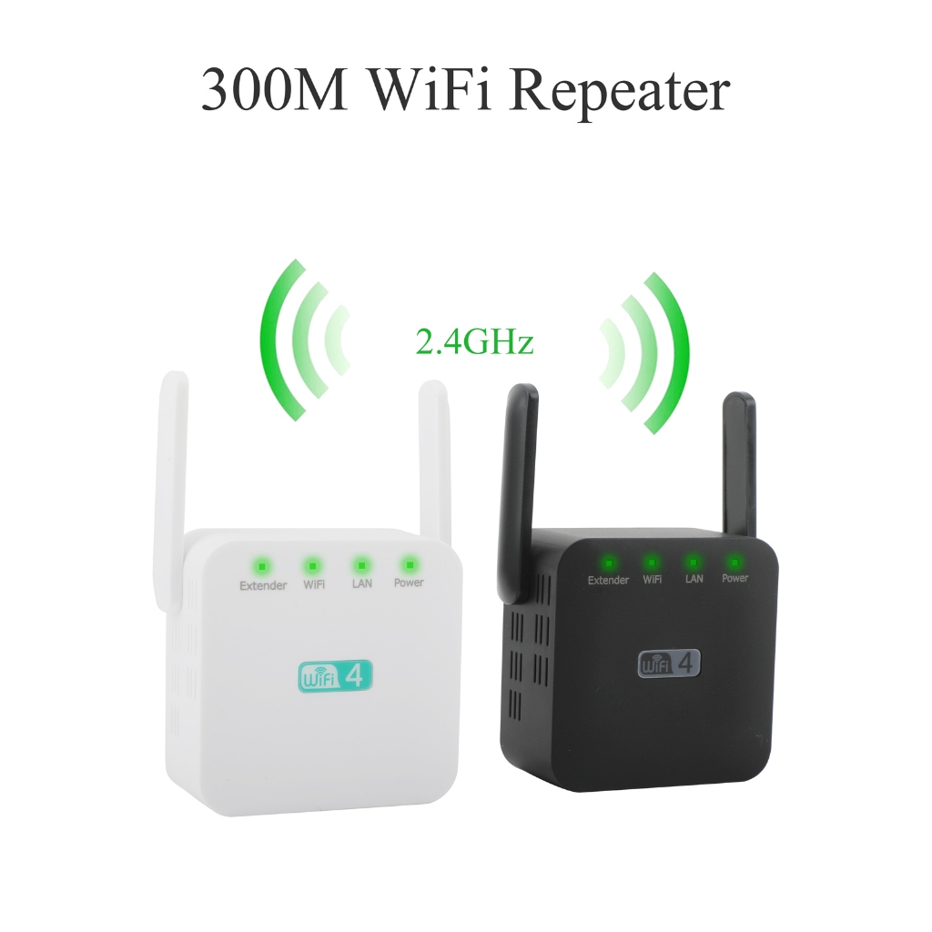 300M Repeater 2.4G Wireless WIFi Signal Extension Amplifier Booster ...