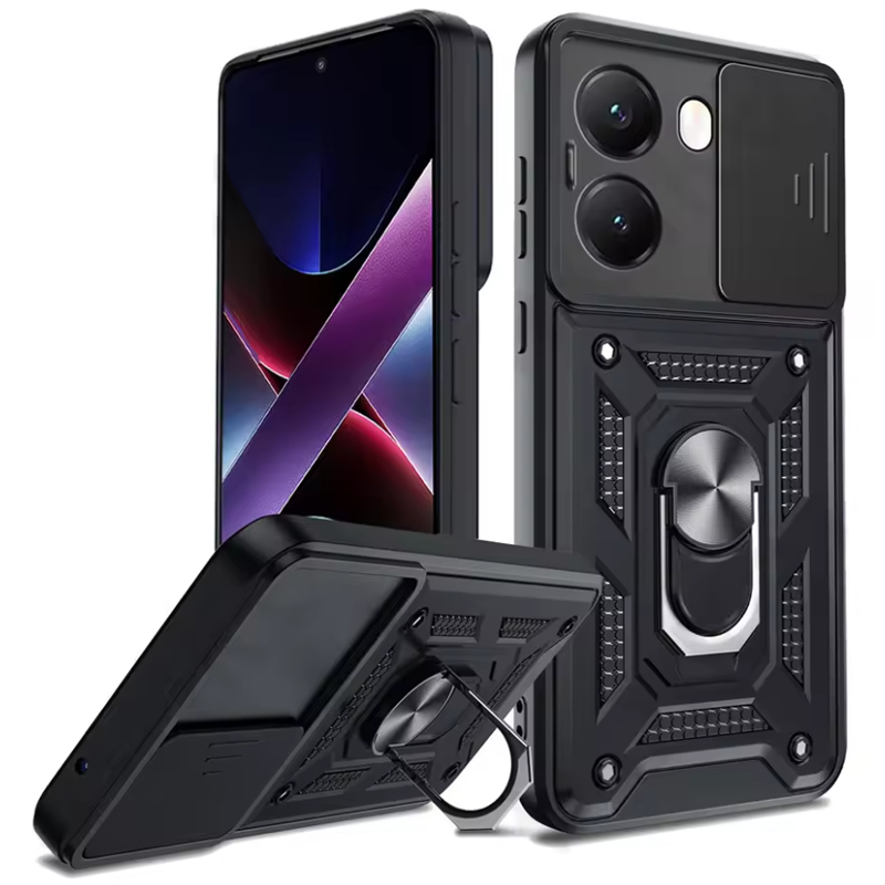 Shockproof Heavy Hard Case with Metal Stand for Poco X7 Pro X6 Pro X5 ...