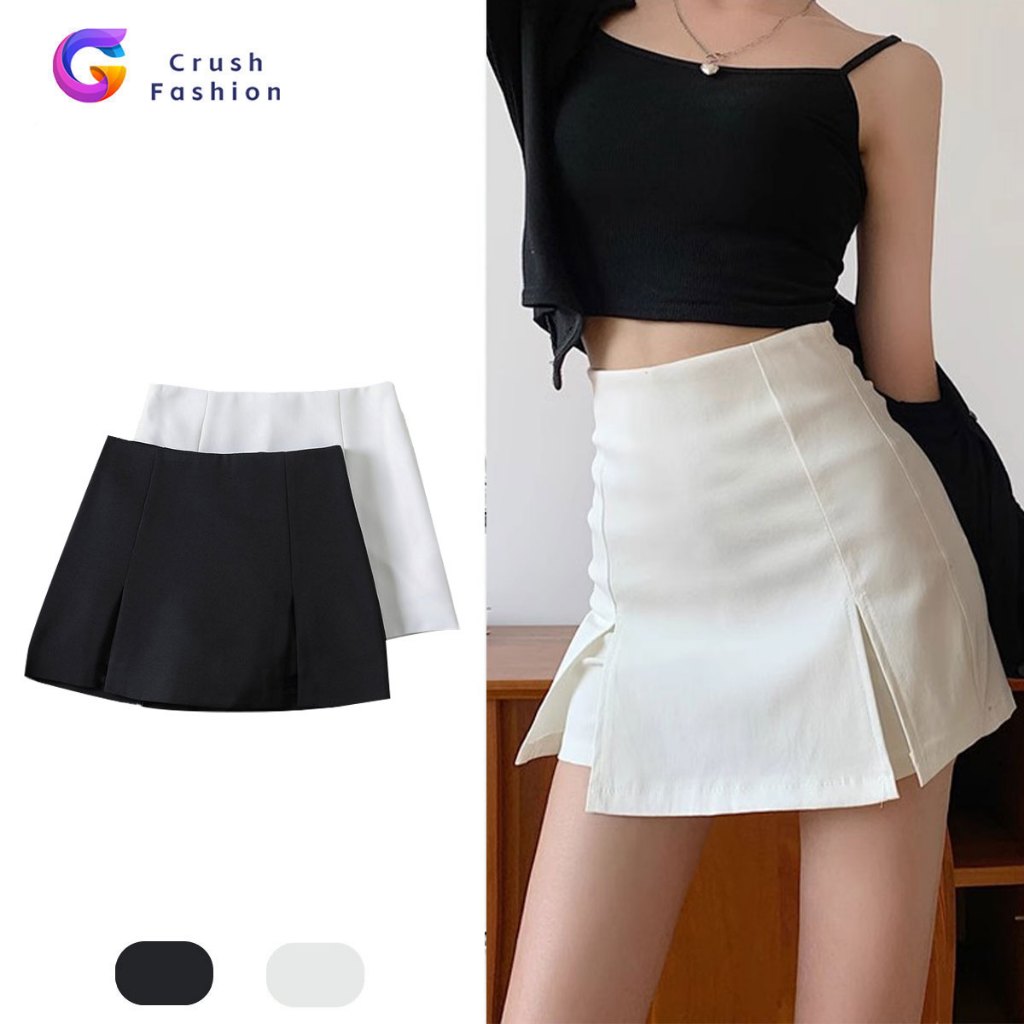 Crush Fashion Korean High Waist Skirt And Skort Blackwhite Womens
