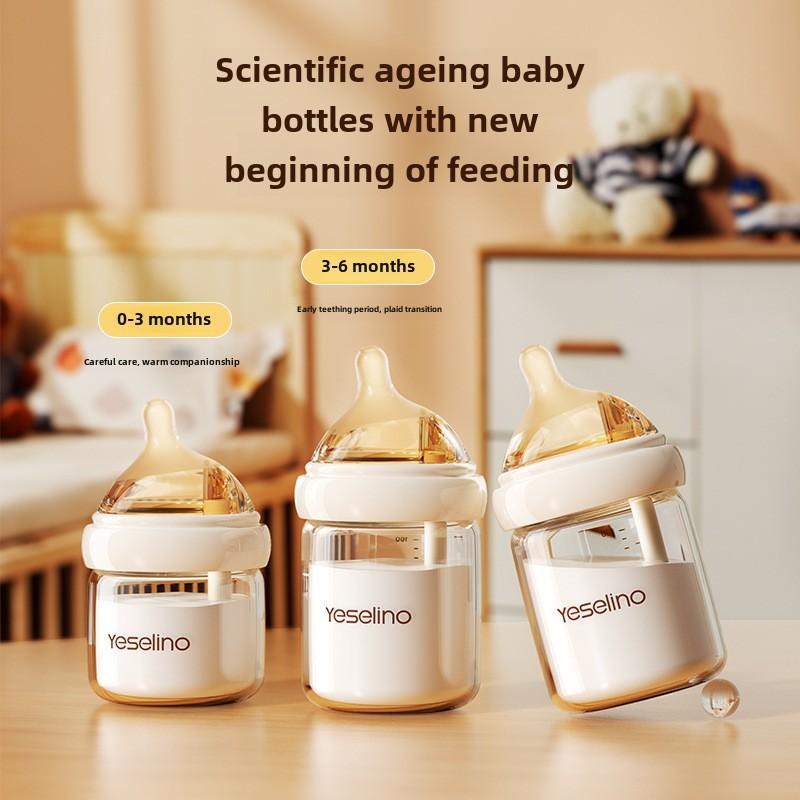 Anti-Bloating Glass Bottle Leak-Proof And Choking-Proof, Easy To Clean ...