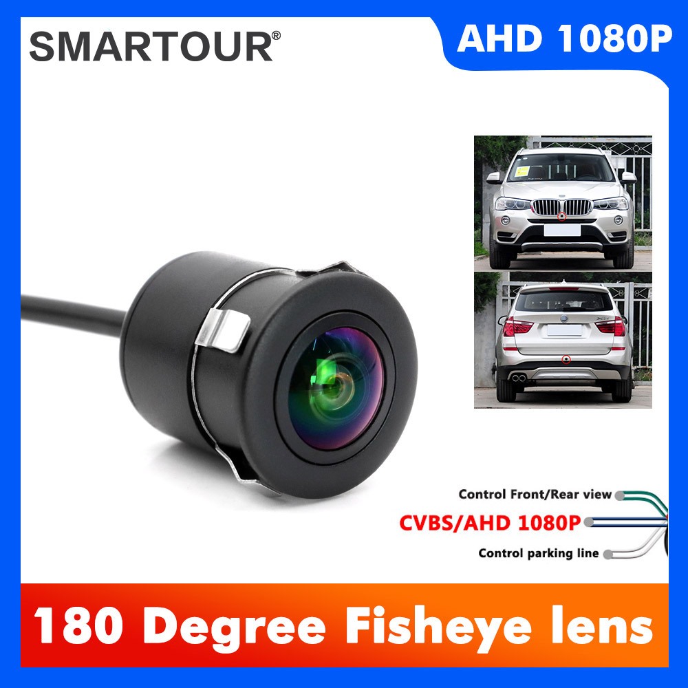 SMARTOUR Car Rear View Camera AHD CVBS 1080P Full HD Reverse Image 180 ...