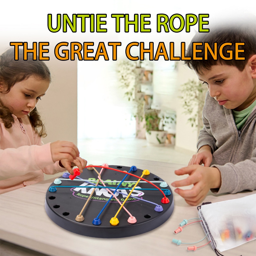 Brainy Knots UNTANGLING Rope Untangle Stack Puzzle Sorting Twisted Rope ...