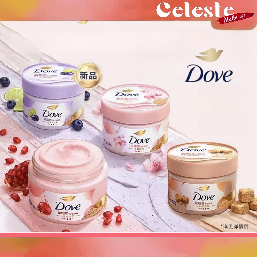 Dove Body Scrub Lasting Hydration Natural Whitening Deep Cleansing ...