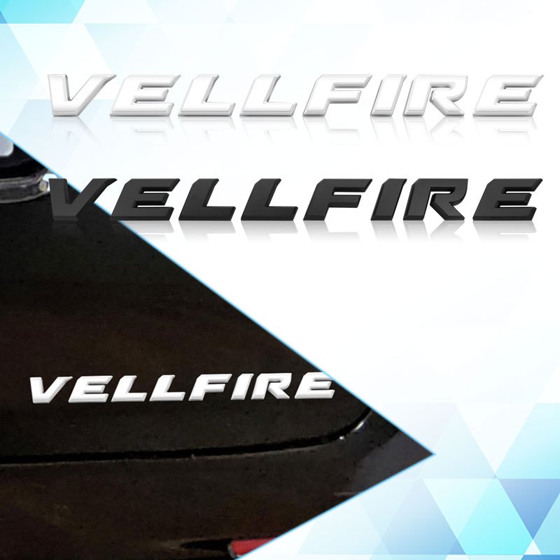 3D ABS Plastic Sticker VELLFIRE Letter Emblem Car Rear Trunk Badge ...