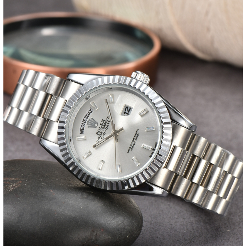 Rolex Men's Watch Simple Quartz Watch Calendar Display Casual Sports ...