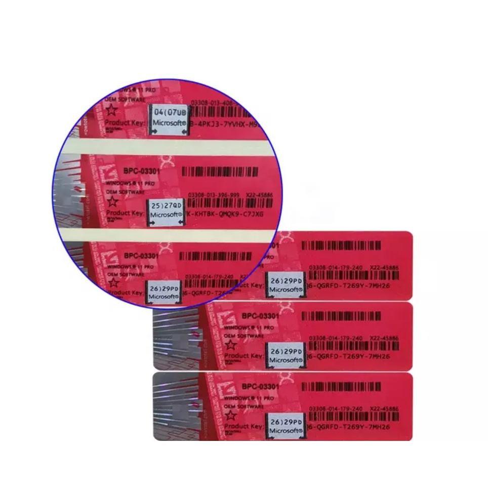 Accessories-oem Serial Number sticker Win.11 pro Genuine COA Serial ...