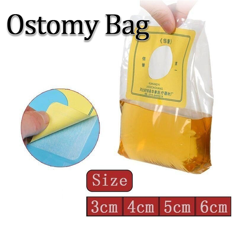 50 PCS/Set Disposable Stoma Bag Cut 30-60mm Bonding Bags for Colostomy ...