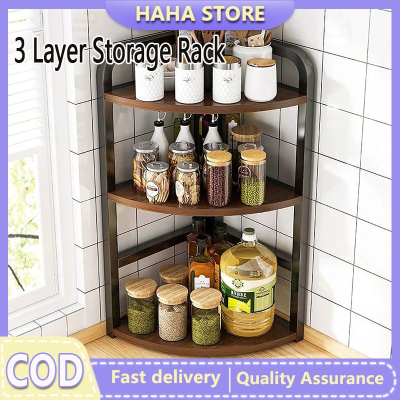 Kitchen Corner Spice Rack Multi Storage Rack Countertop Storage Shelf ...