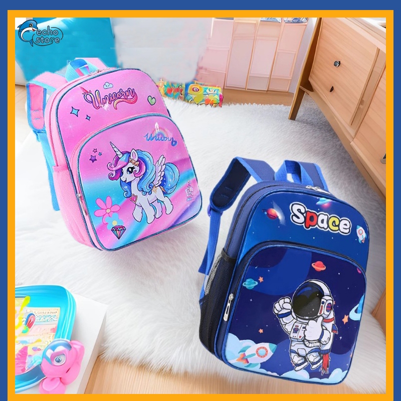 Student Backpack Men Women Kindergarten Bag Ultra-Light Burden-Reducing ...