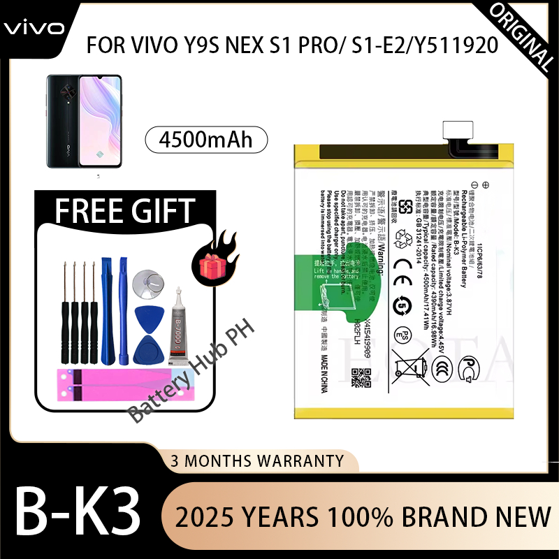 VIVO s1 pro battery original/MODEL B-K3/FOR VIVO Y9S NEX S1 PRO/S1-E2 ...