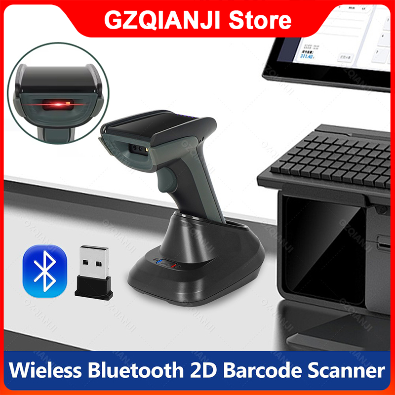 Mini Barcode Scanner QR Code Wireless 2D Barcode Reader Plug and Play ...