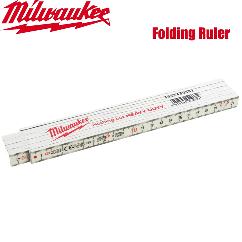 Milwaukee 4932459301 Composite Folding Rule 2m x 15mm 90°/180° Lock ...
