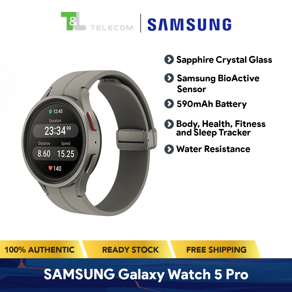 SAMSUNG Galaxy Watch 5 Pro 45mm LTE Smartwatch (Gray Titanium) | Body ...