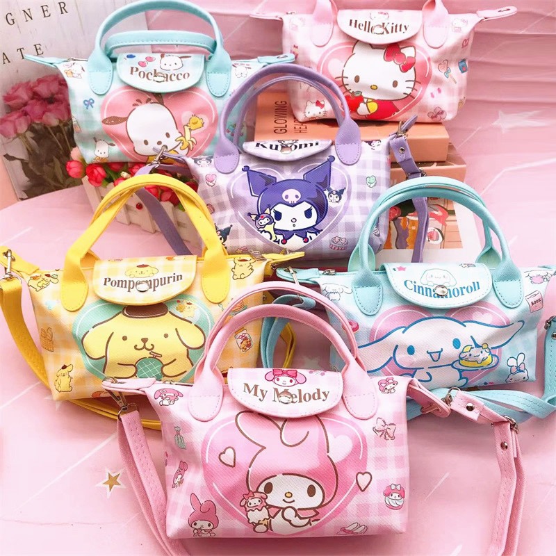 Sanrio Kuromi Cinnamoroll Melody Pochacco Purin Checkered Printing ...