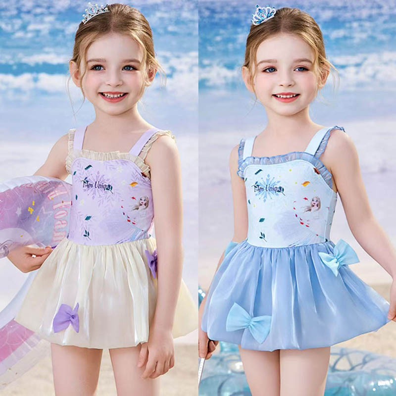 Disney Disney Children Swimsuit Girls One-Piece Princess Dress Cute ...