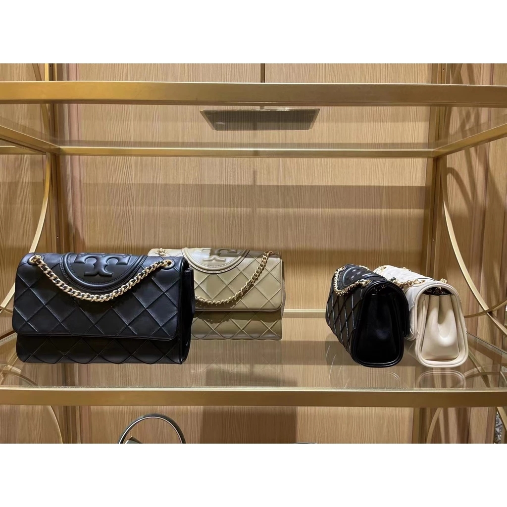 TB Fleming 2 Sizes Soft Leather Chain Bag Crossbody Bag | Shopee ...